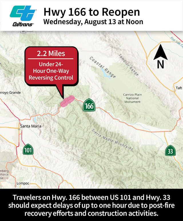 Hwy 166 opens in SLO County CA: Where is construction? | San Luis ...