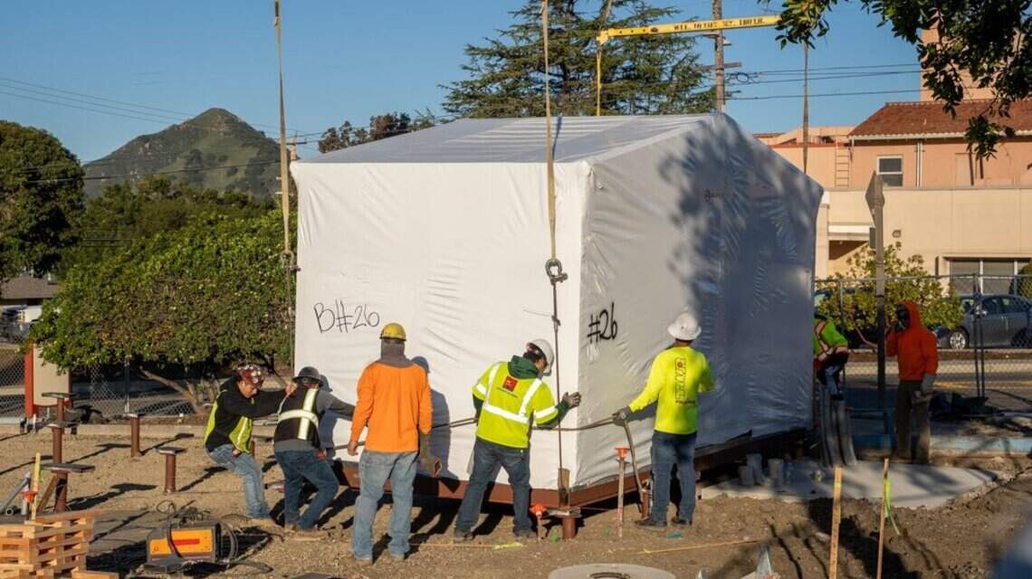 Cabins installed at Welcome Home Village in SLO | San Luis Obispo Tribune