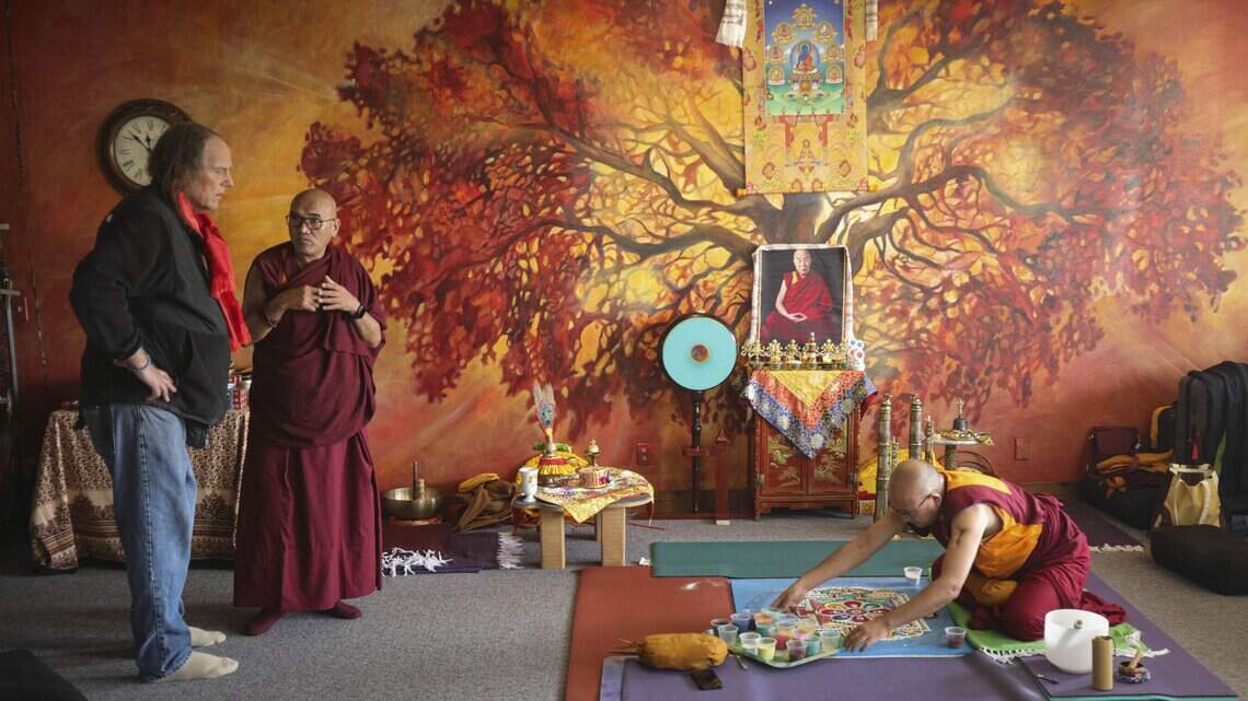 Tibetan Buddhist monks create sand mandala in SLO County CA | San Luis ...